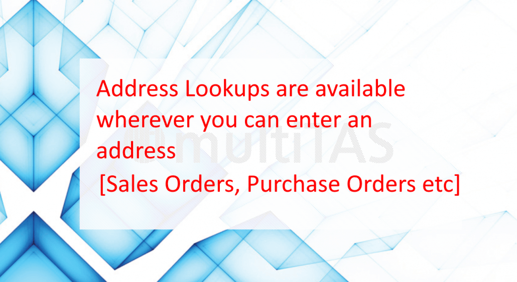 Address Lookups - how to - Infoplex